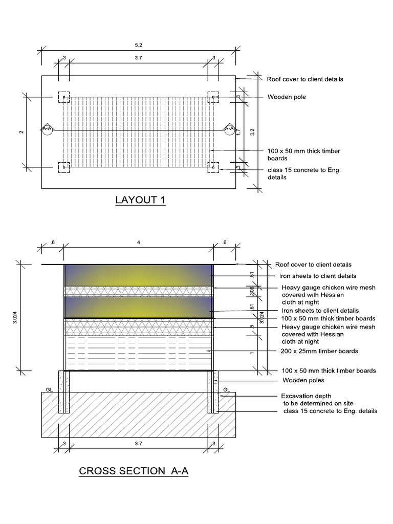 Poultry House Drawing 1 | PDF