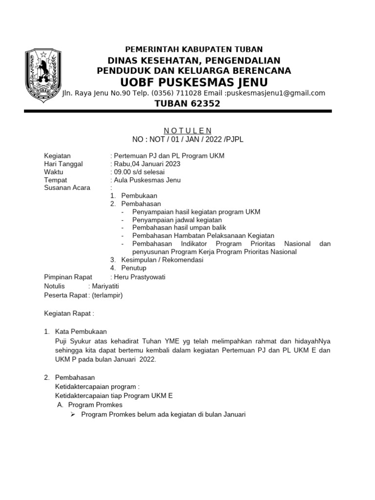 Notulen Jan 2023 | PDF