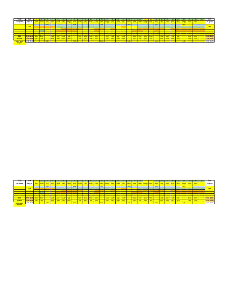February 2024 Work Schedule Overview | PDF