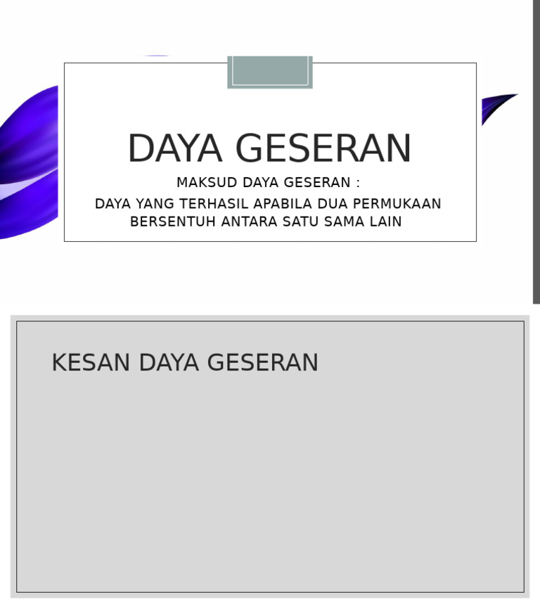 Daya Geseran Dan Kesannya | PDF