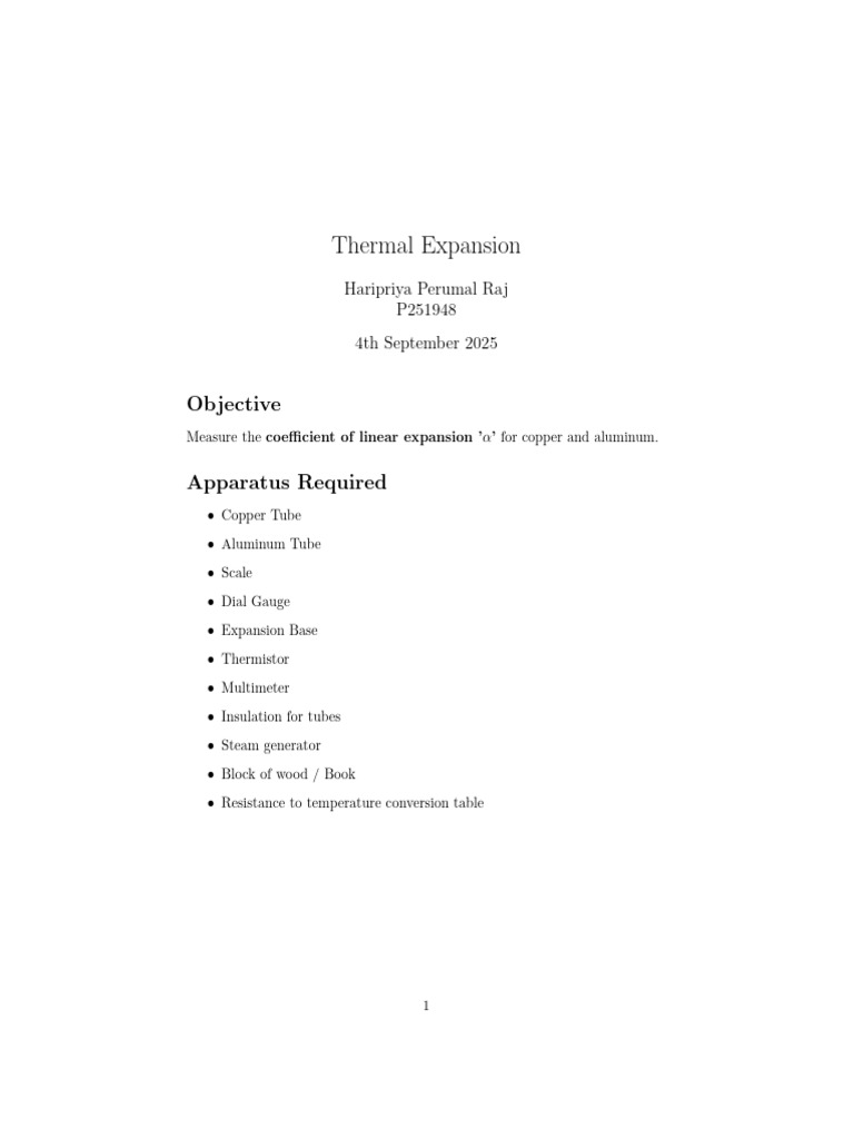Thermal Expansion Final | PDF | Thermal Expansion | Physical Quantities