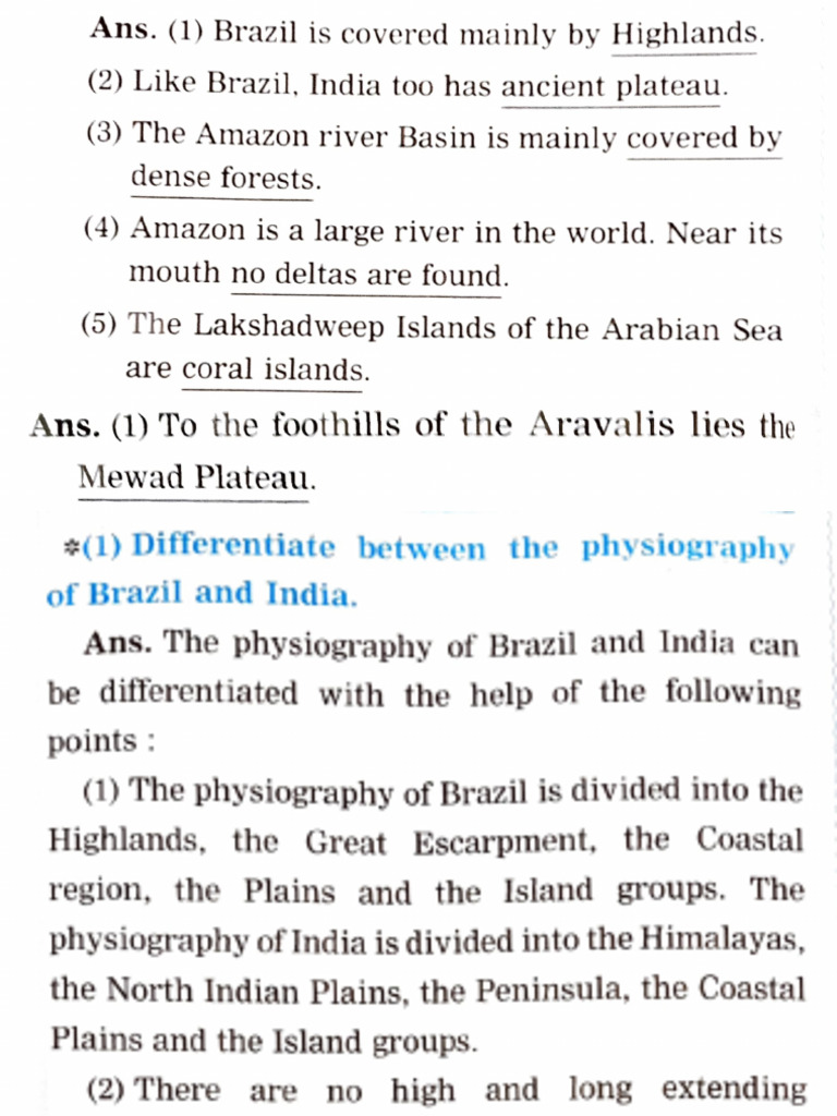 Physiography Comparison: India vs Brazil | PDF | Indian Ocean | Coast