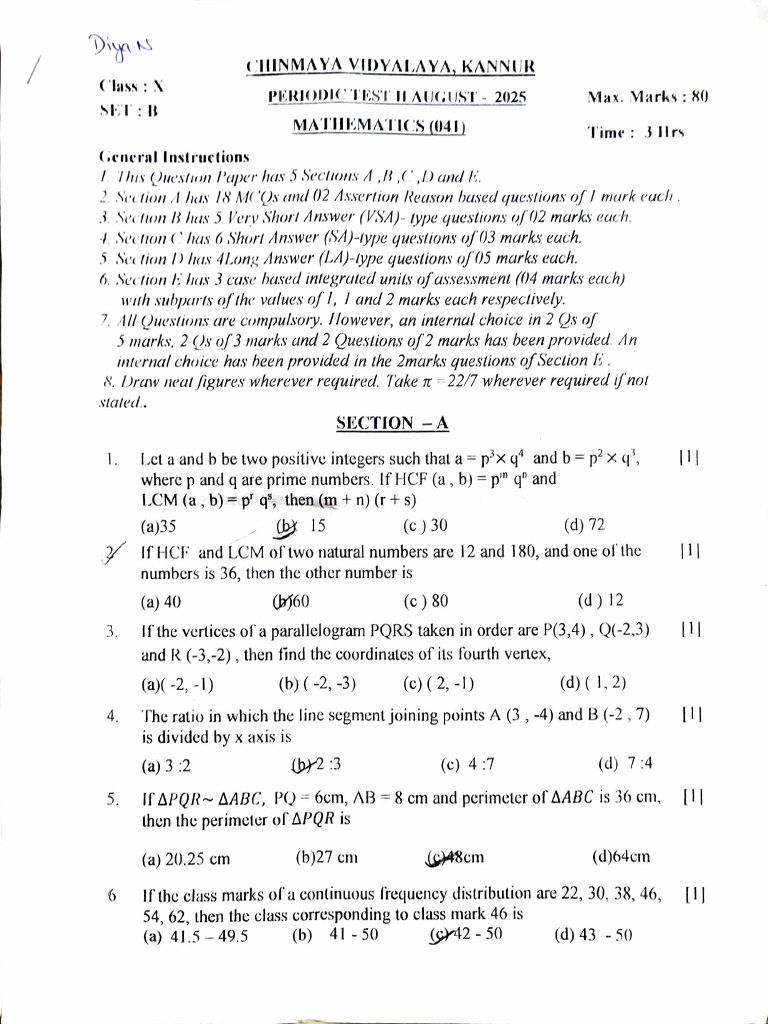 Maths Question | PDF | Polynomial | Circle