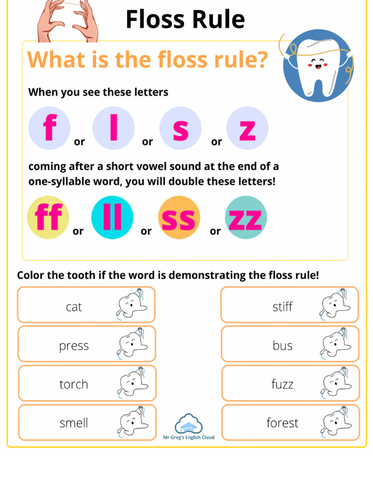 Floss Rule Worksheets | PDF
