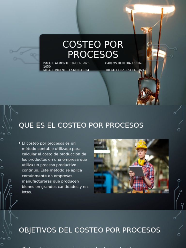 Costeo por Procesos: Guía Completa | PDF | Economias