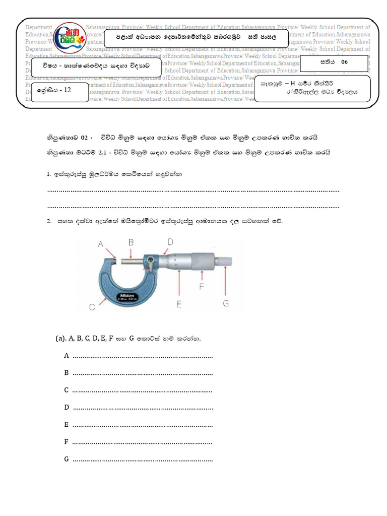 Grade 12 SFT | PDF