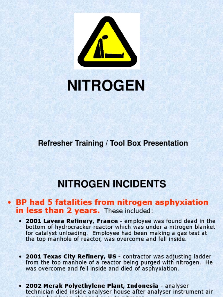 Nitrogen Asphyxiation Hazards and Incidents | PDF | Breathing | Oxygen