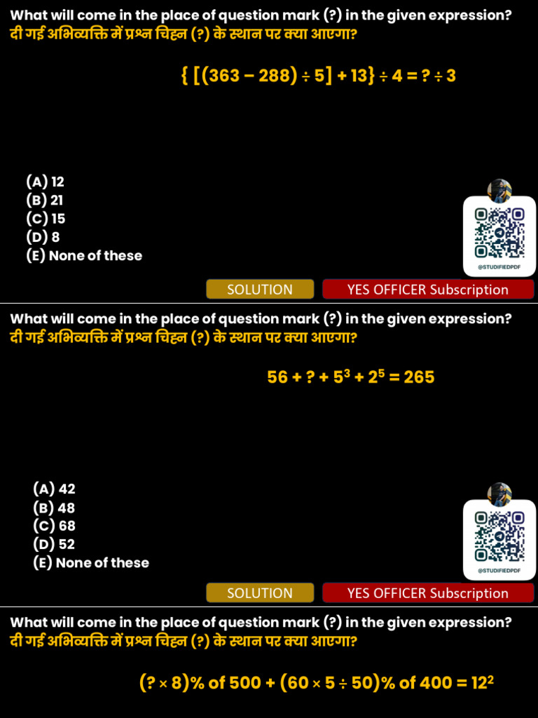 Math Problem Solutions and Equations | PDF