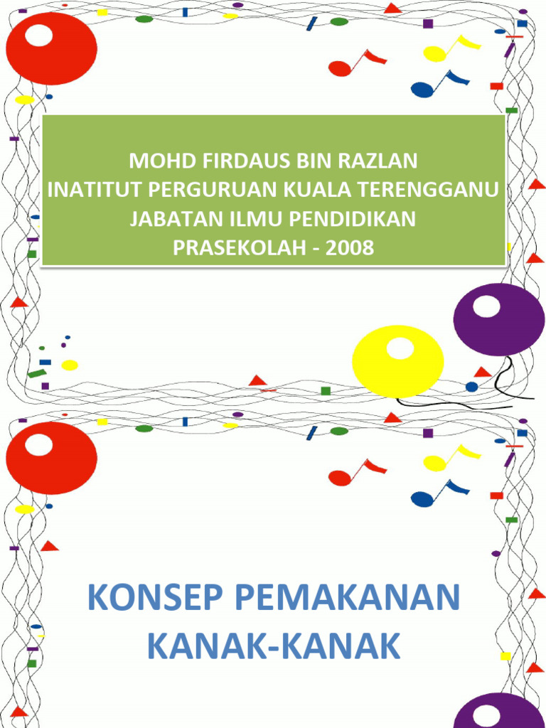 Konsep Pemakanan Kanak-Kanak | PDF