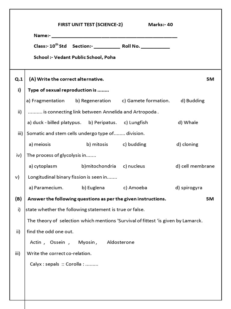 Class 10 Science 2 (Full English) | PDF | Evolution | Reproduction