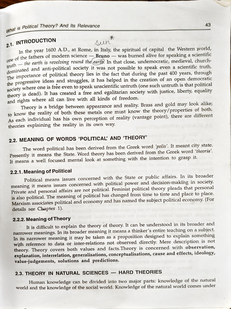 What Is A Political Theory and What Is Relevance | PDF