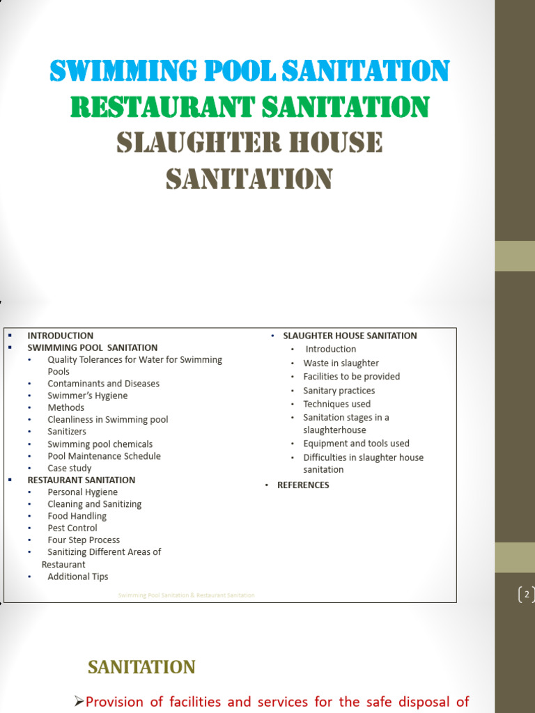 Swimming Pool Sanitation Guidelines | PDF | Disinfectant | Hygiene