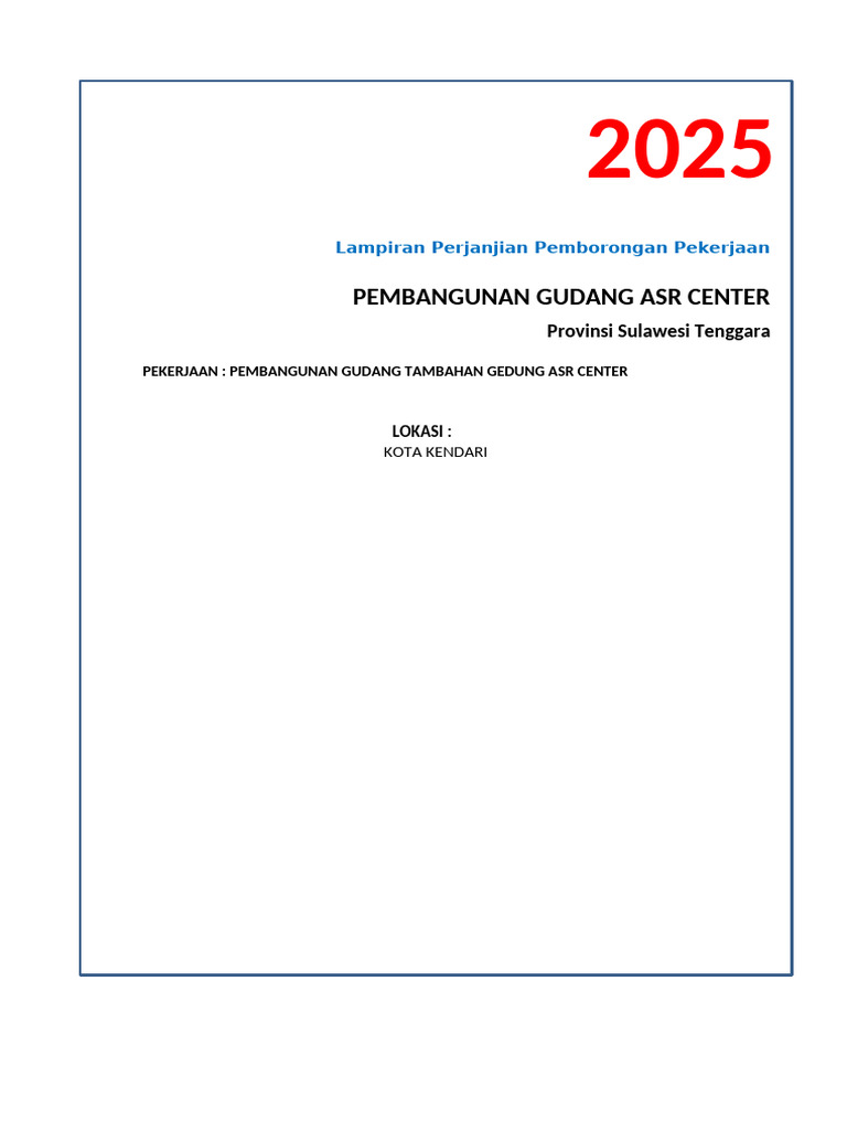 Rab Gudang Asr Center | PDF