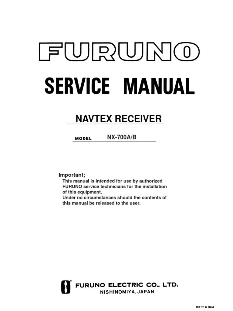 NX 700 (Navtex Receiver) | PDF