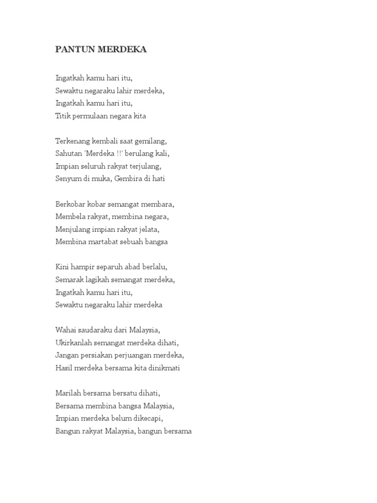 Pantun Merdeka-1 | PDF