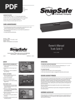 Yale Safe User Manual and Setup Guide | PDF | Screw