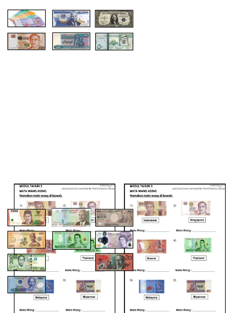Mata Wang Negara Asean Tahun 3 | PDF