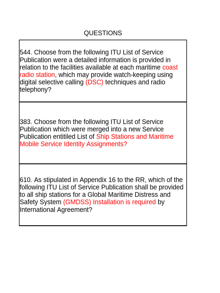 ITU Maritime Service Publications Guide | PDF | Radio | Telecommunications