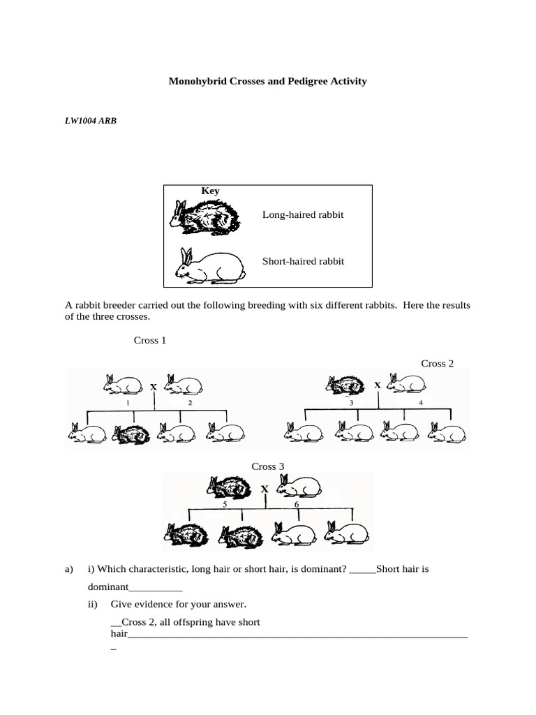 7 WS Monohybrid Crosses and Pedigree | PDF