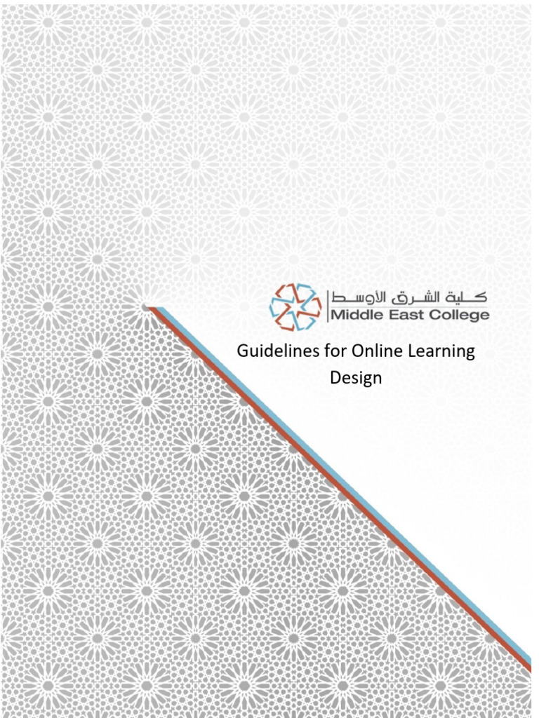 MEC CAP GUI 004 01 Guidelines For Online Learning Design | PDF ...
