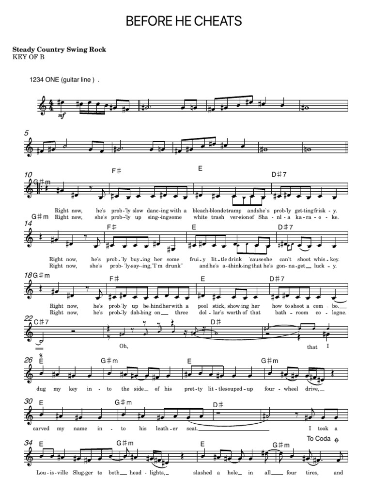 Before He Cheats: Song Overview | PDF