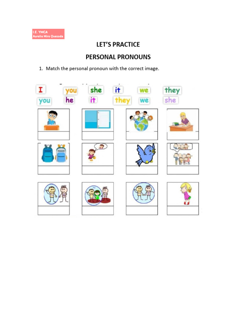 Homework - Pronouns - 3° Grde | PDF