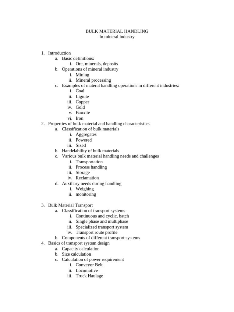 Bulk Material Handling What You Ned To Learn | PDF
