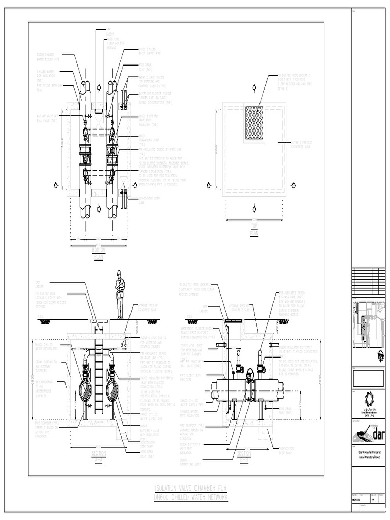 DN600 Chilled Water Network Design | PDF | Pipe (Fluid Conveyance) | Valve