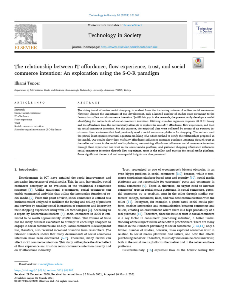 SOR | PDF | Affect (Psychology) | Experience