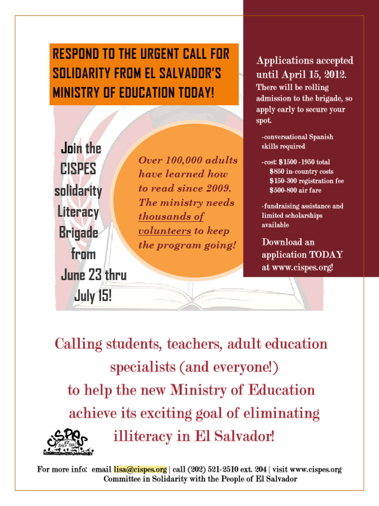 2012 Literacy Delegation Flyer Eng | PDF