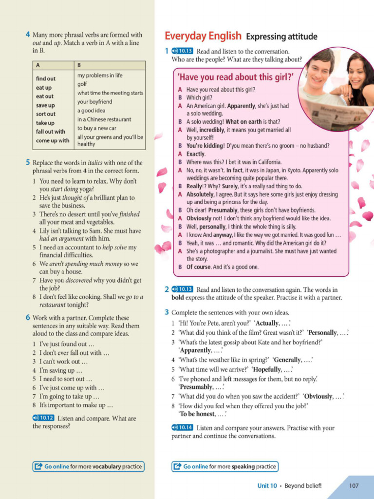 Headway Intermediate SB - p.107 | PDF