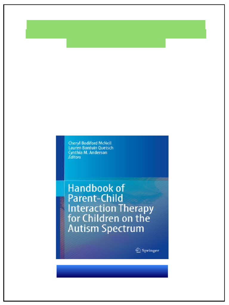 Handbook of Parent Child Interaction Therapy For Children On The Autism ...