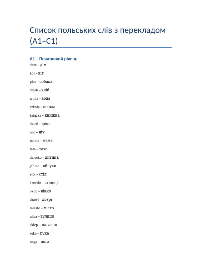 Polish Words Full | PDF