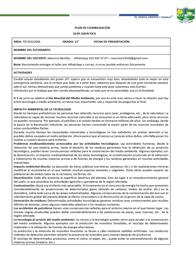 Décimo Flexibilizacion Junio | PDF | Color