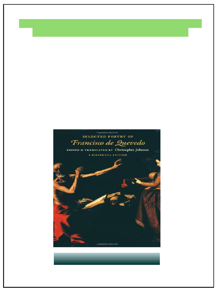 Selected Poetry of Francisco de Quevedo A Bilingual Edition Francisco ...