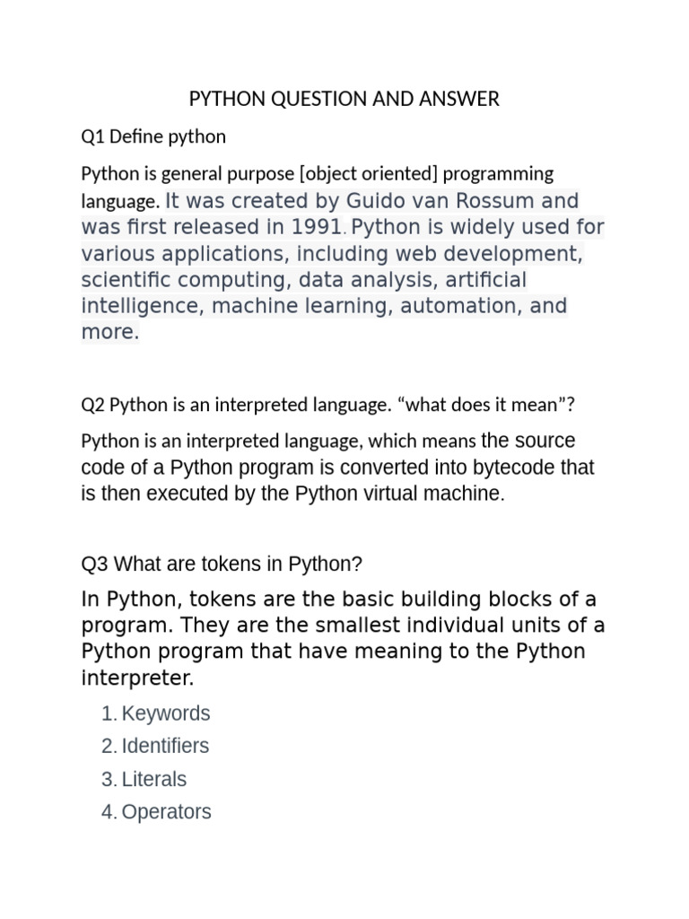 Python Questions | PDF | Python (Programming Language) | Computing