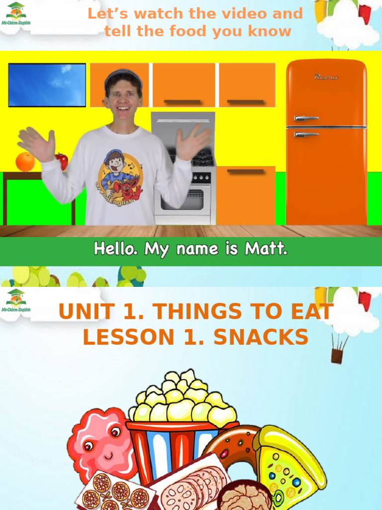 Fun Snacks Vocabulary for Kids | PDF | French Fries | Snack Food