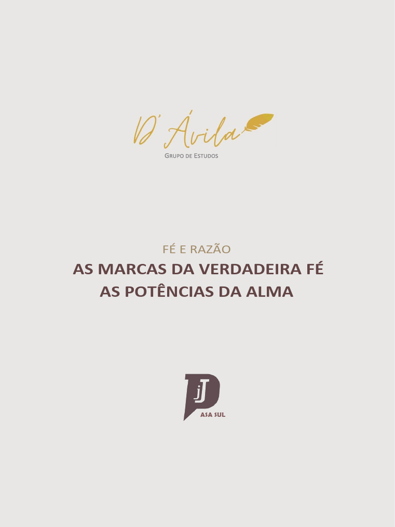 eBook Fé e Razão Marcas Da Verdadeira Fé | PDF | Deus | Fé