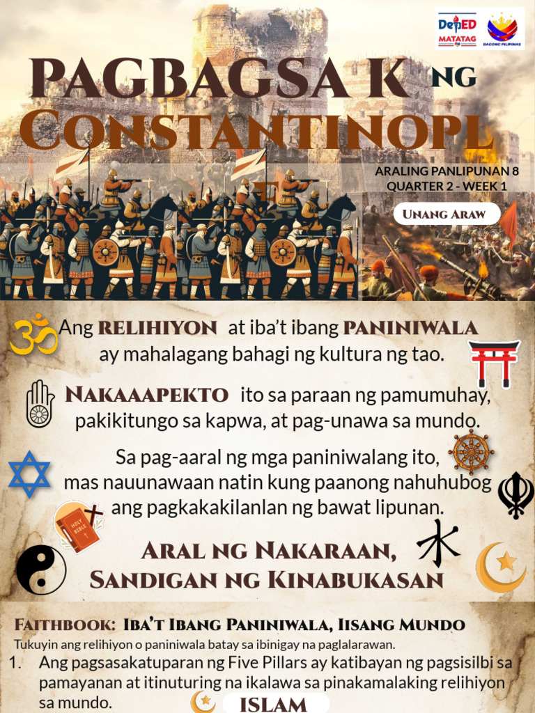 AP8 Q2 Week 1 1 Pagbagsak NG Constantinople | PDF