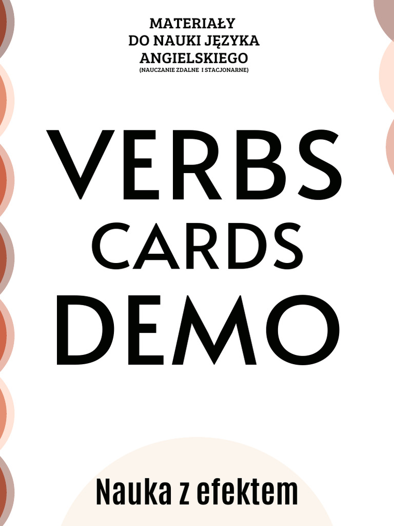 Demo Verbs Cards Nauka Z Efektem | PDF