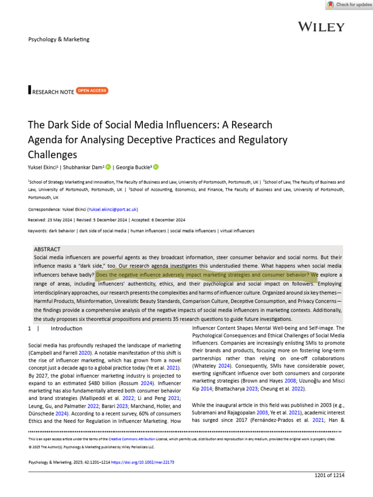 ENG 202 Edited Article 1 in Kibrary The Dark Side of Social Media ...