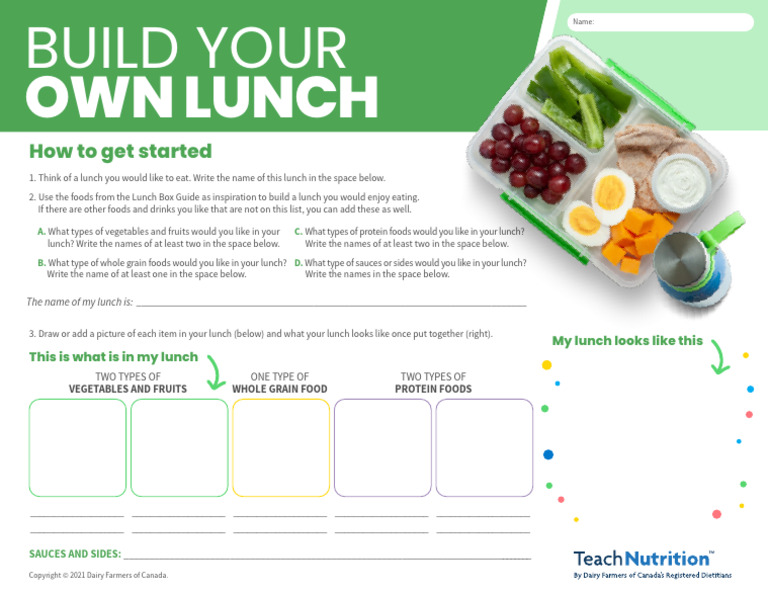 Create Your Custom Lunch Plan | PDF