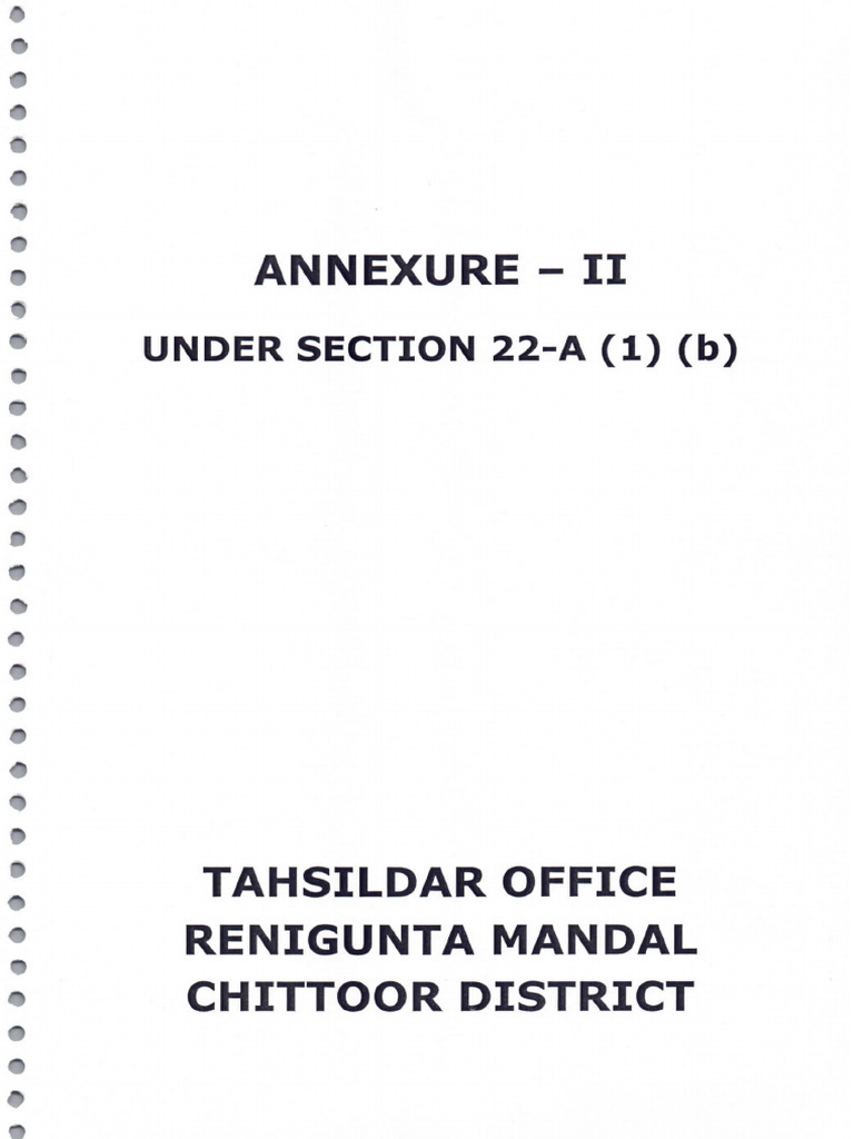Annexure II | PDF