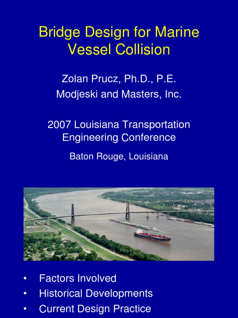 Bridge Design For Marine Vessel Collision | PDF | Transport | Science