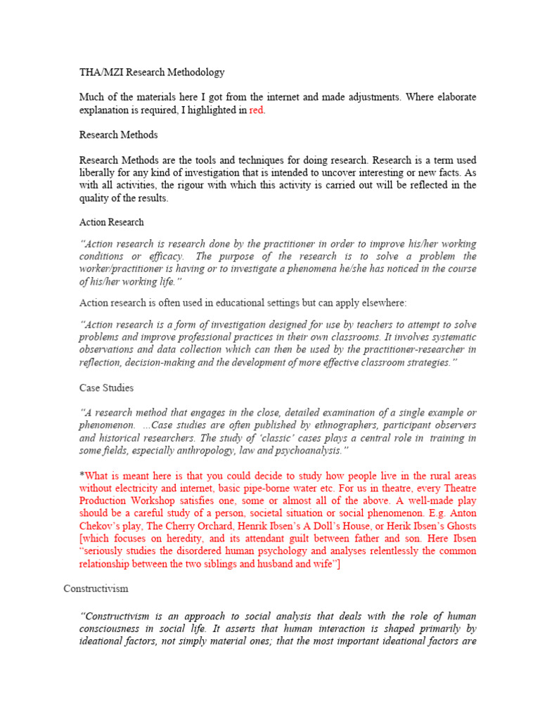 THA/MZI Research Methodology Guide | PDF | Methodology | Qualitative ...