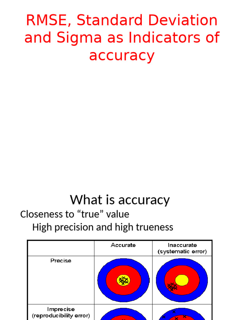 RMSE, Standard Deviation and Sigma as Indicators | PDF | Errors And ...