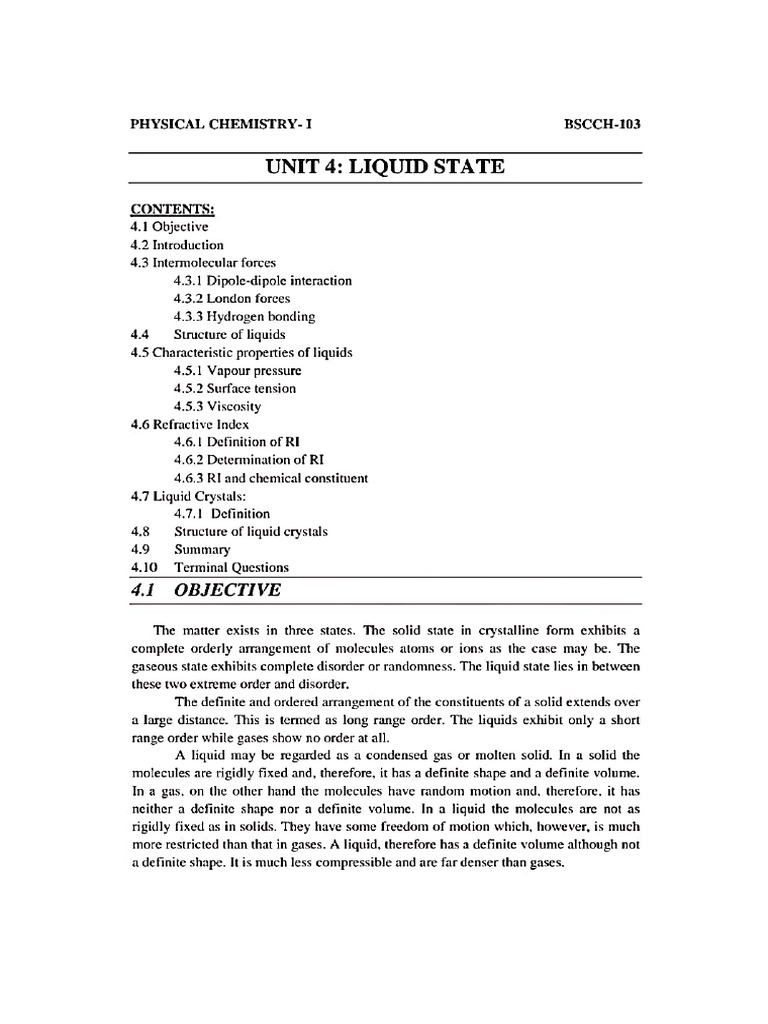 Liquid State | PDF