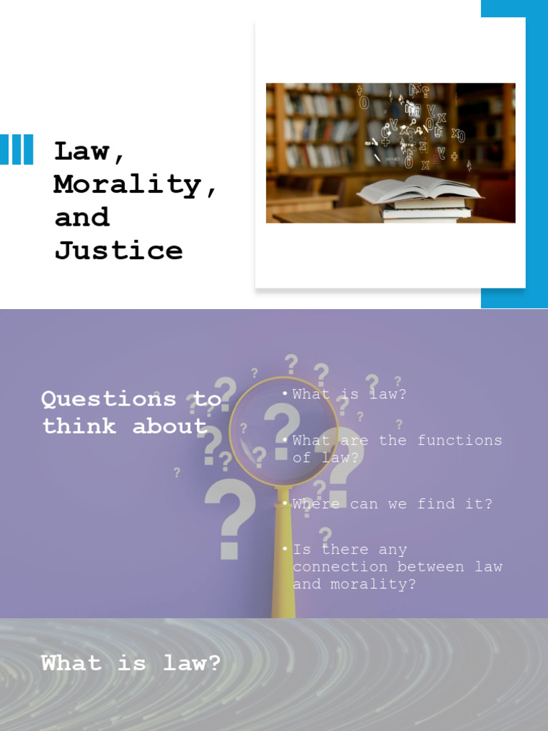 Law, Morality, and Justice Explained | PDF | Jurisprudence | Natural Law