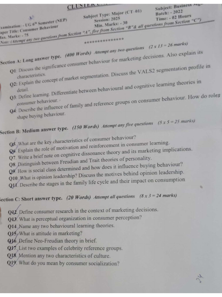 Bba 6th Sem Papers | PDF