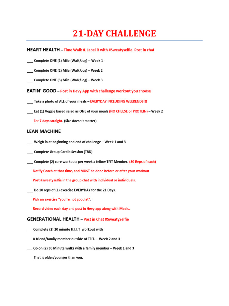 21-Day Heart Health Challenge Guide | PDF